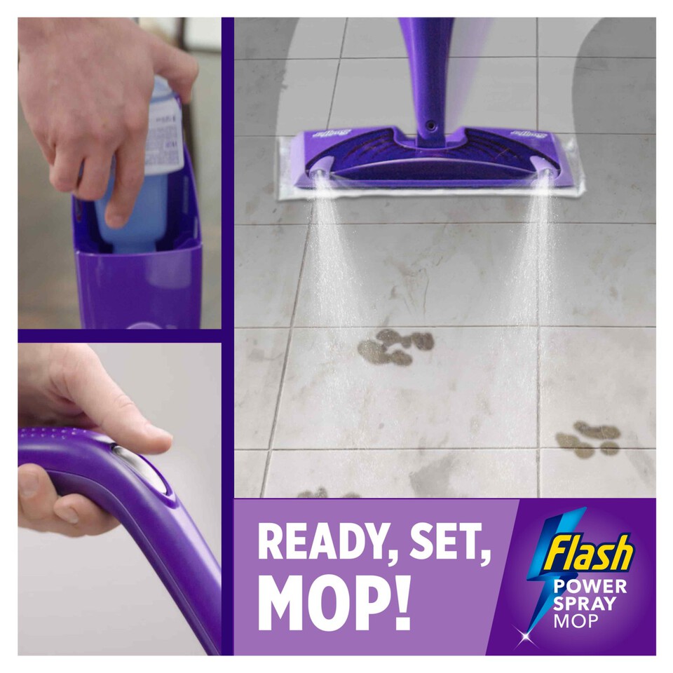 Flash Power Mop Washable Starter Kit, All-In-One Mopping System - Ocado