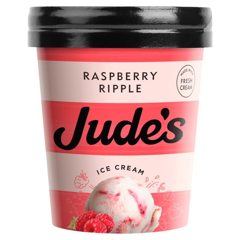 Jude's Raspberry Ripple Ice Cream - Ocado