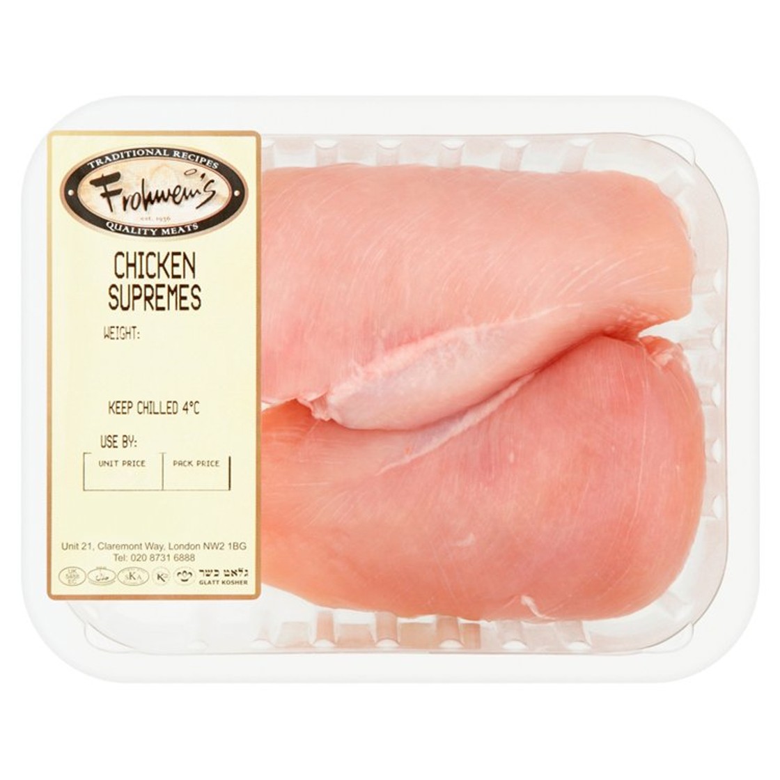 Frohweins Chicken Breast Fillets Supremes Skinless - Ocado