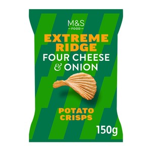 M&S Four Cheese & Onion Extreme Ridge Cut Crisps - Ocado