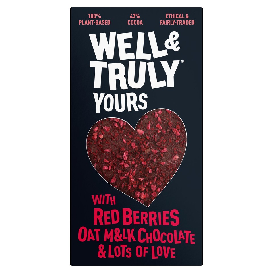Well&Truly Red Berries Oat M&lk Chocolate - Ocado
