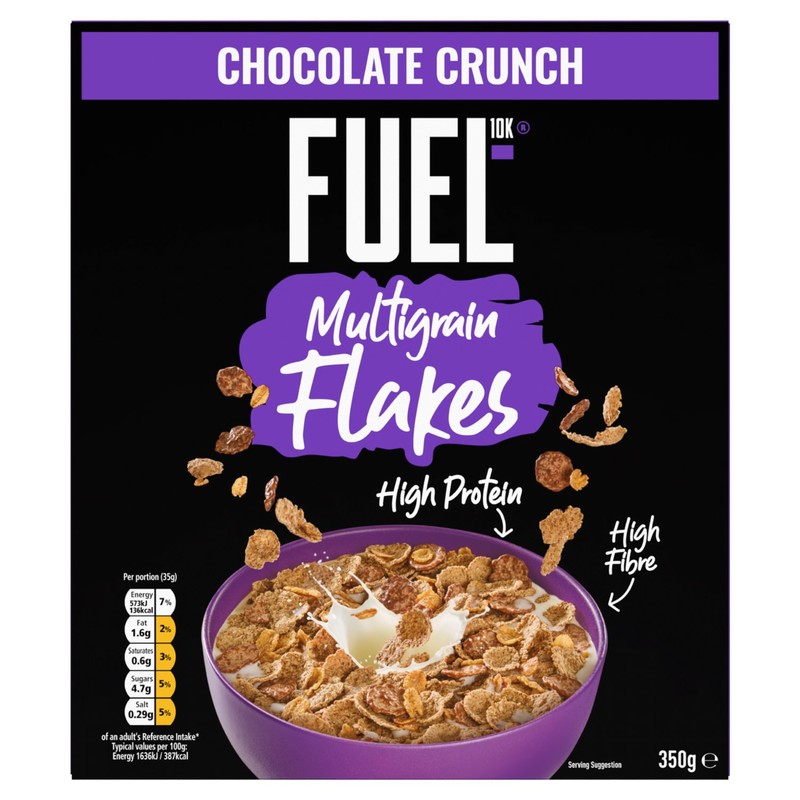 FUEL10K Chocolate Multigrain Flakes High Protein Breakfast Cereal - Ocado