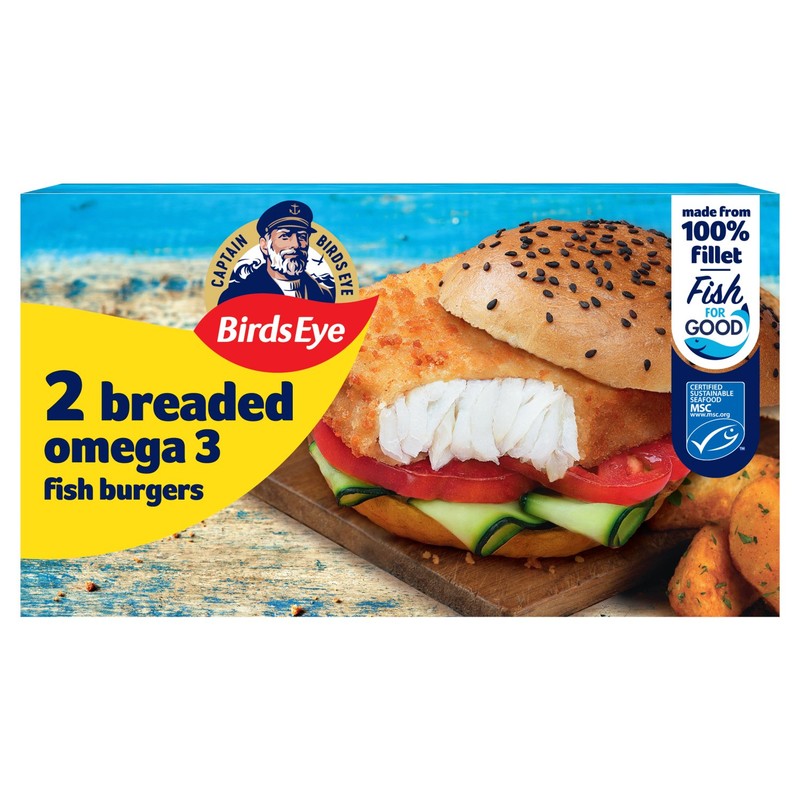 Birds Eye 2 MSC Breaded Omega 3 Fish Burgers - Ocado