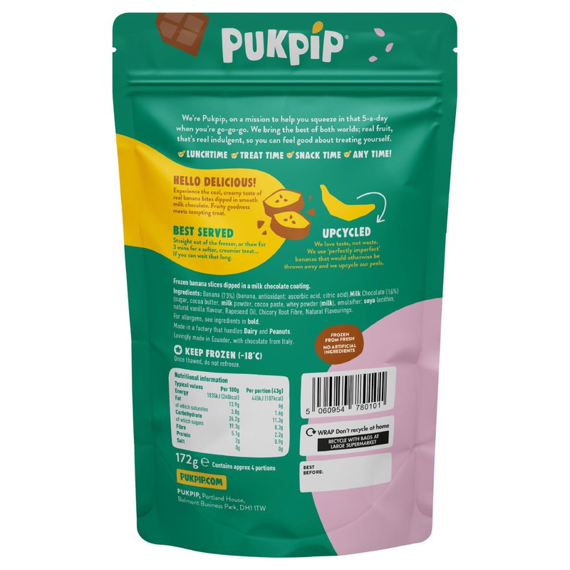 Pukpip Banana Bites Dipped In Milk Chocolate - Ocado
