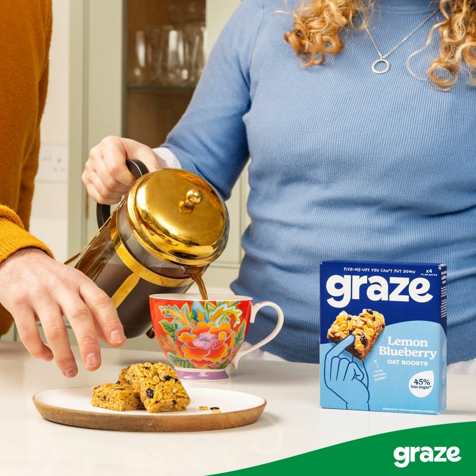 Graze Cocoa Vanilla Oat Boosts Flapjack Snack - Ocado
