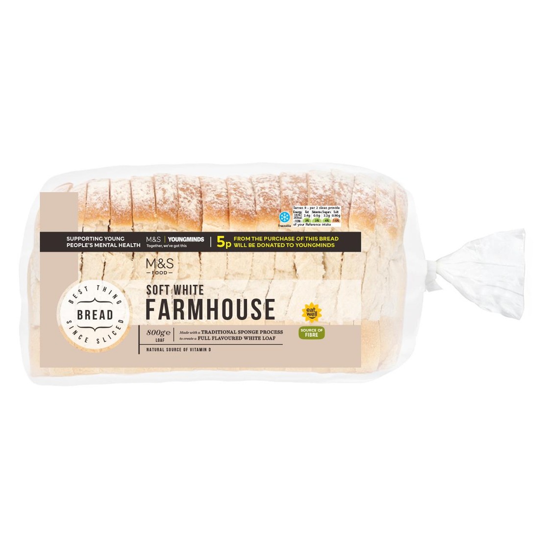 M&S Soft White Farmhouse Bread Loaf - Ocado