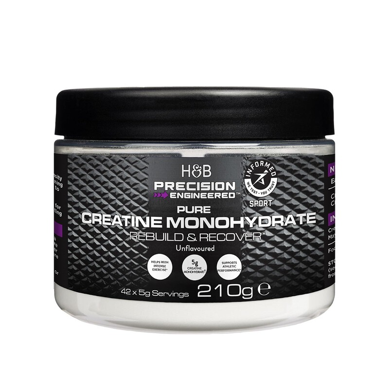 H&B Precision Engineered Pure Creatine Monohydrate Powder Unflavoured ...