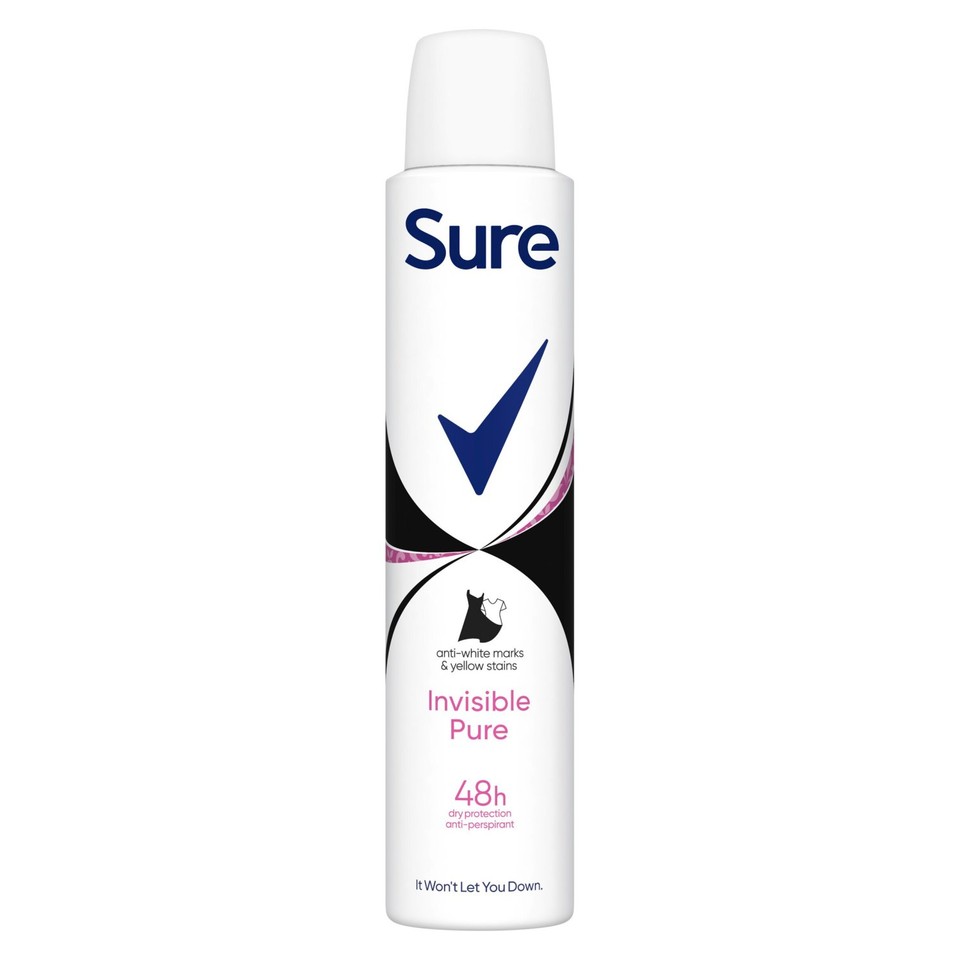 Sure Women Crystal Invisible Pure Spray Anti-Perspirant Deodorant - Ocado