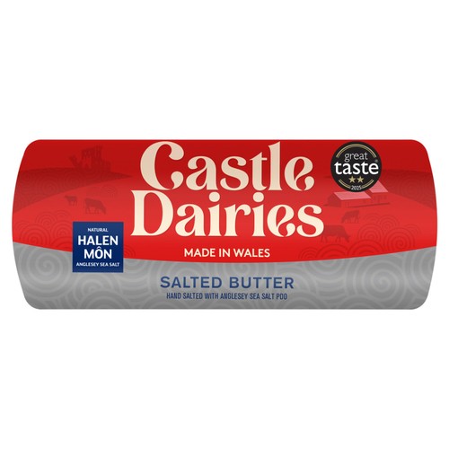 Castle Dairies Welsh Butter with Halen Mon's Sea Salt - Ocado