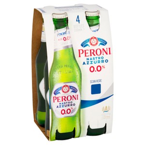 Peroni Nastro Azzurro 0% Alcohol-Free Beer Lager Bottles - Ocado