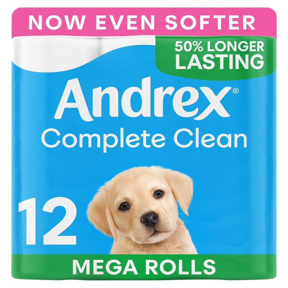 Andrex Complete Clean Toilet Roll Mega Rolls - Ocado