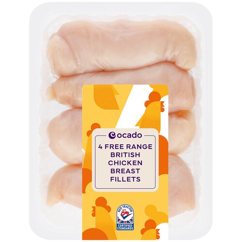 Ocado 4 Free Range British Chicken Breast Fillets - Ocado