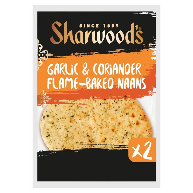 Sharwood's Garlic & Coriander Naan Breads - Ocado