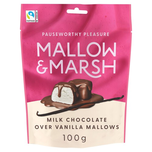 Mallow & Marsh Vanilla Marshmallows Coated in Milk Chocolate - Ocado