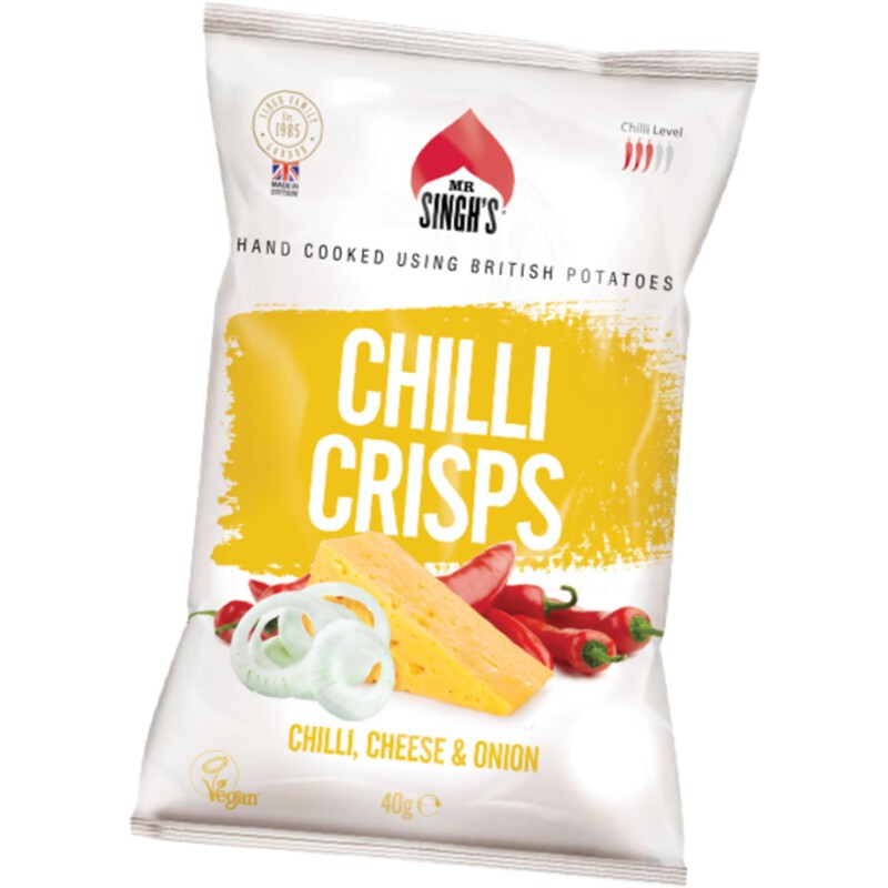 Mr. Singh's Hand Cooked Chilli Cheese & Onion Luxury Crisps - Ocado