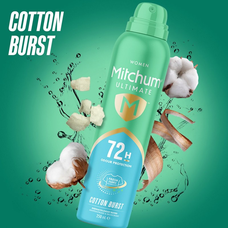 Mitchum Female Ultimate 72HR Anti Perspirant Deodorant Cotton Burst - Ocado
