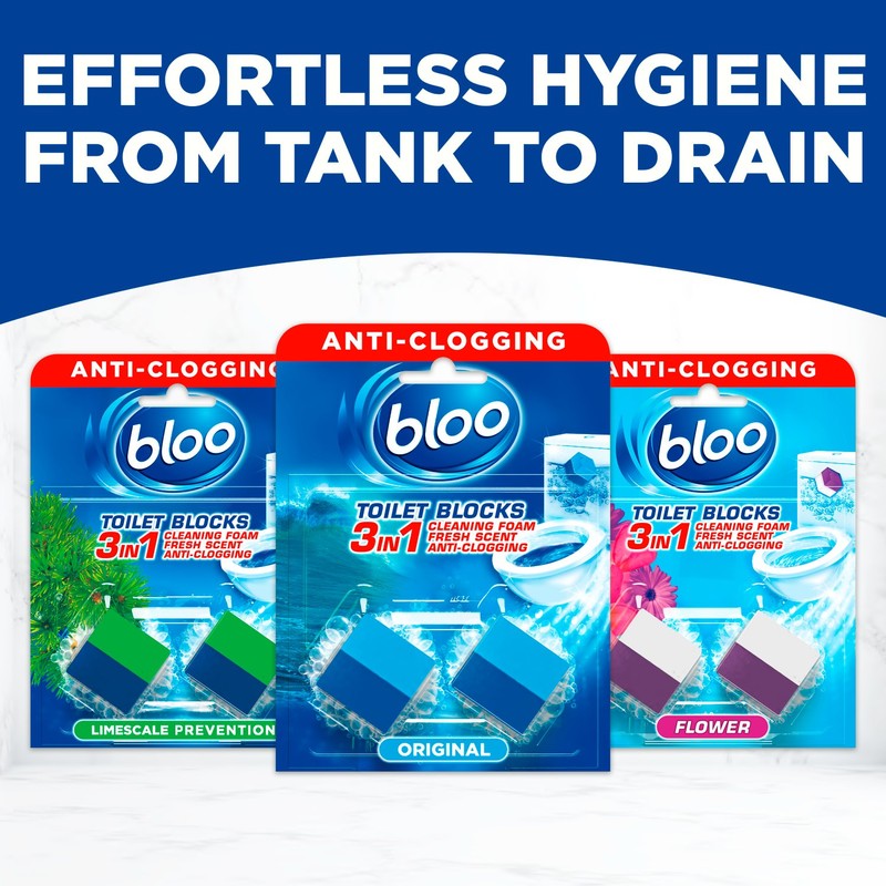Bloo Original Blue Toilet Rim Blocks - Ocado