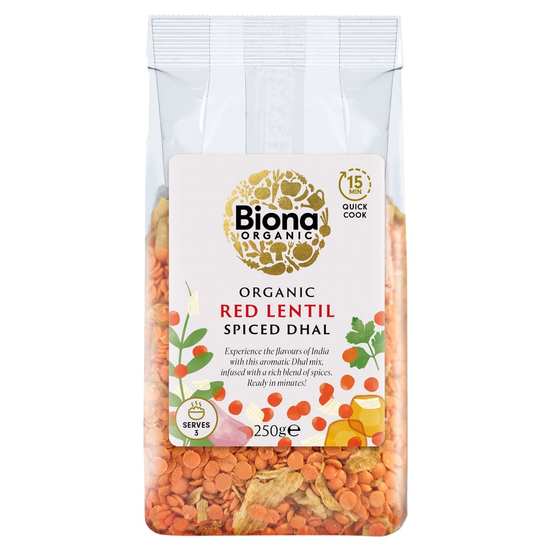 Biona Organic Spiced Red Lentil Dhal - Ocado
