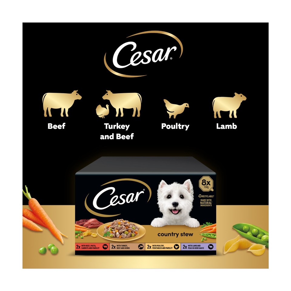 Cesar Country Stew Adult Wet Dog Food Trays Special Selection - Ocado
