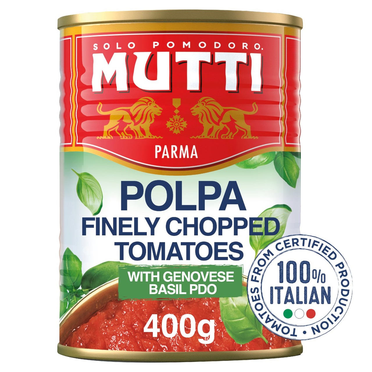 Mutti Polpa Finely Chopped Italian Tomatoes & Basil - Ocado