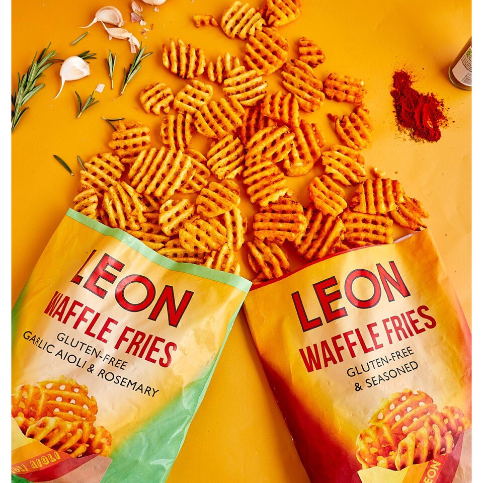 LEON Garlic & Herb Waffle Fries - Ocado