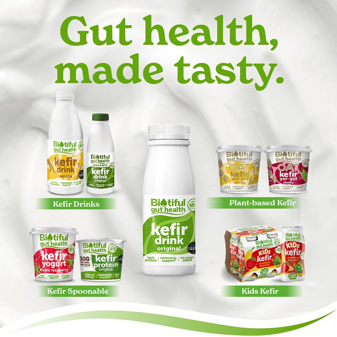 Biotiful Kefir Drink Vanilla - Ocado
