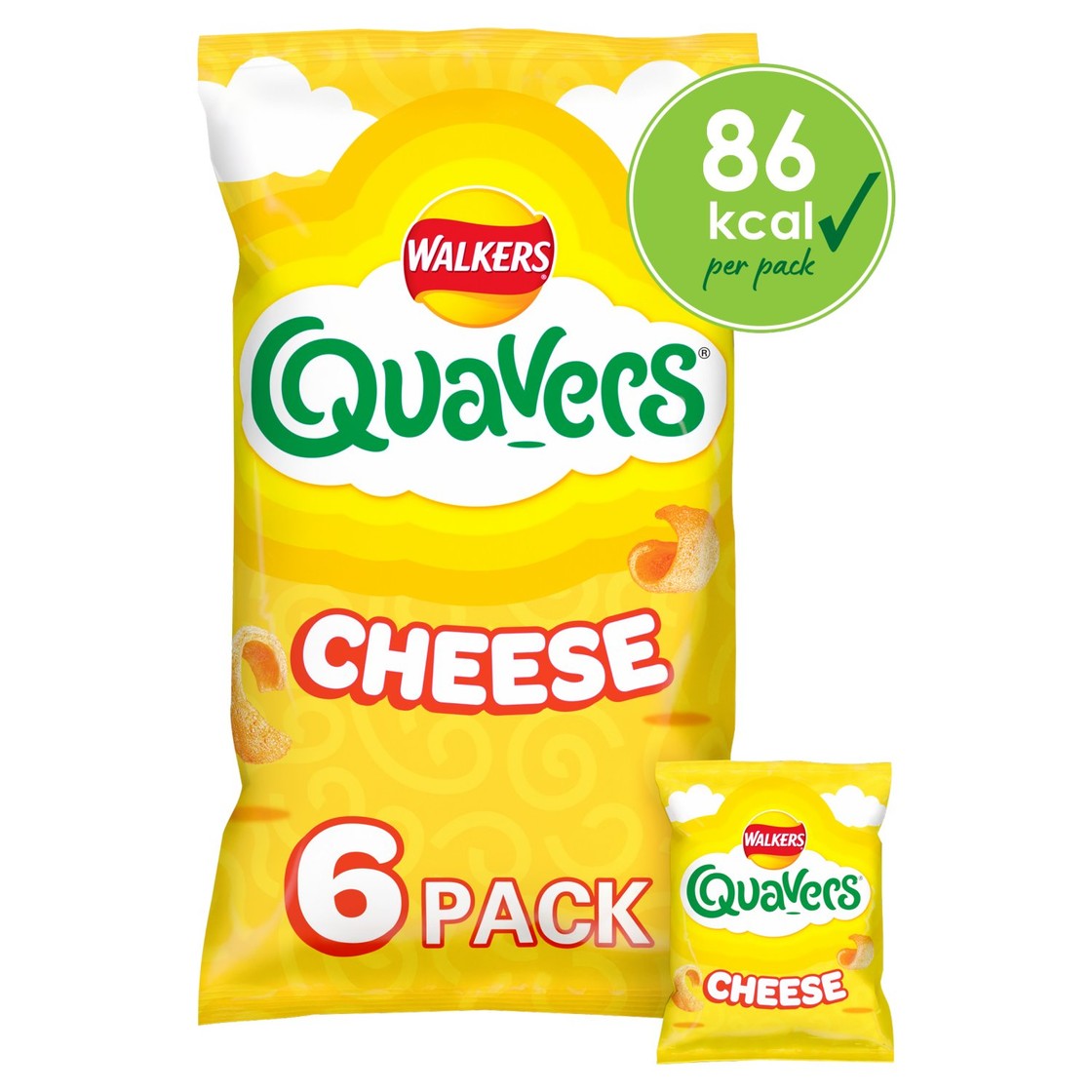 Walkers Quavers Cheese Multipack Snacks 6x16g - Ocado