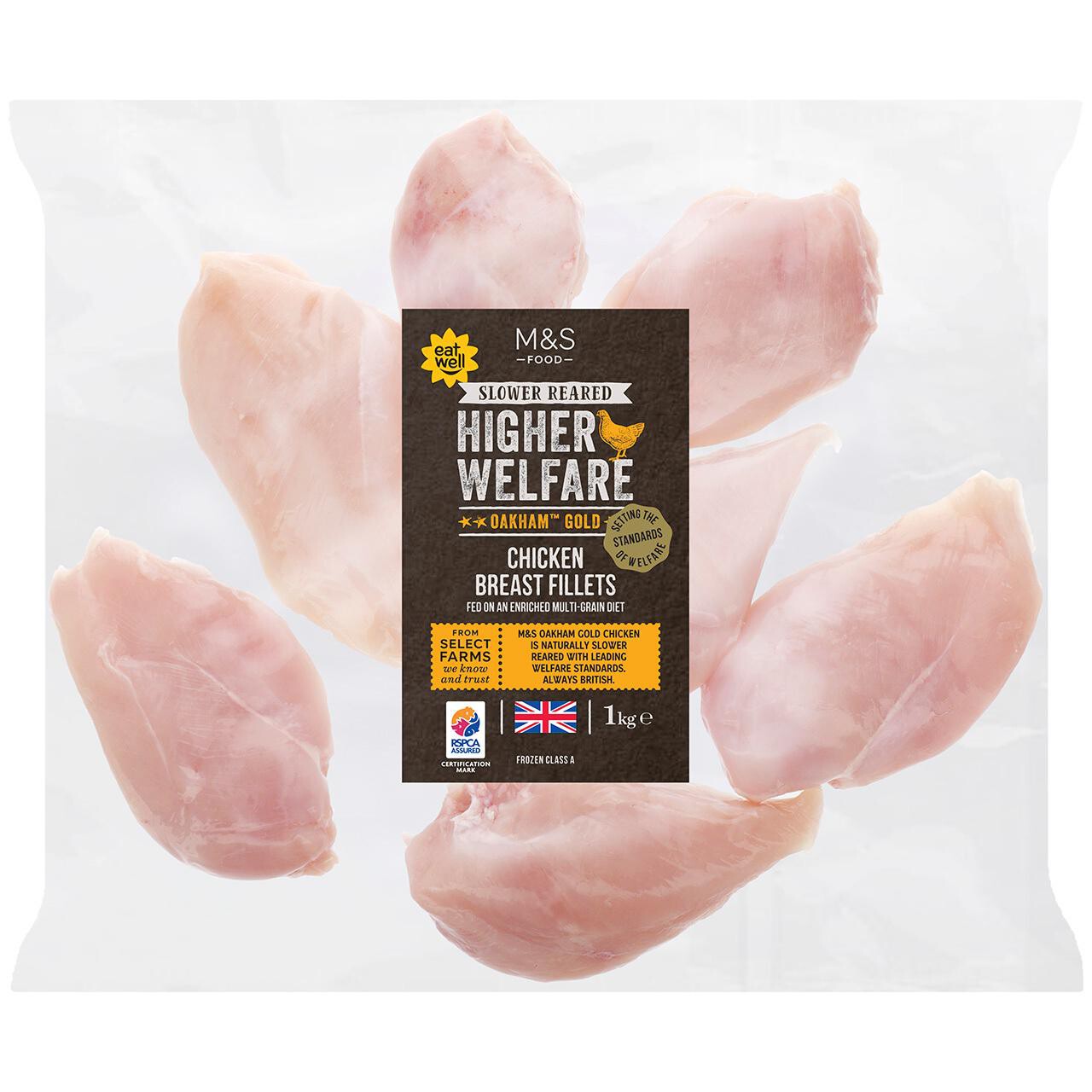M&S Oakham Gold Chicken Breast Fillets Frozen - Ocado