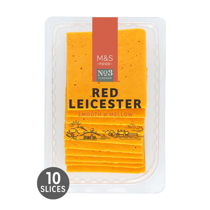 M&S 10 Red Leicester Slices - Ocado