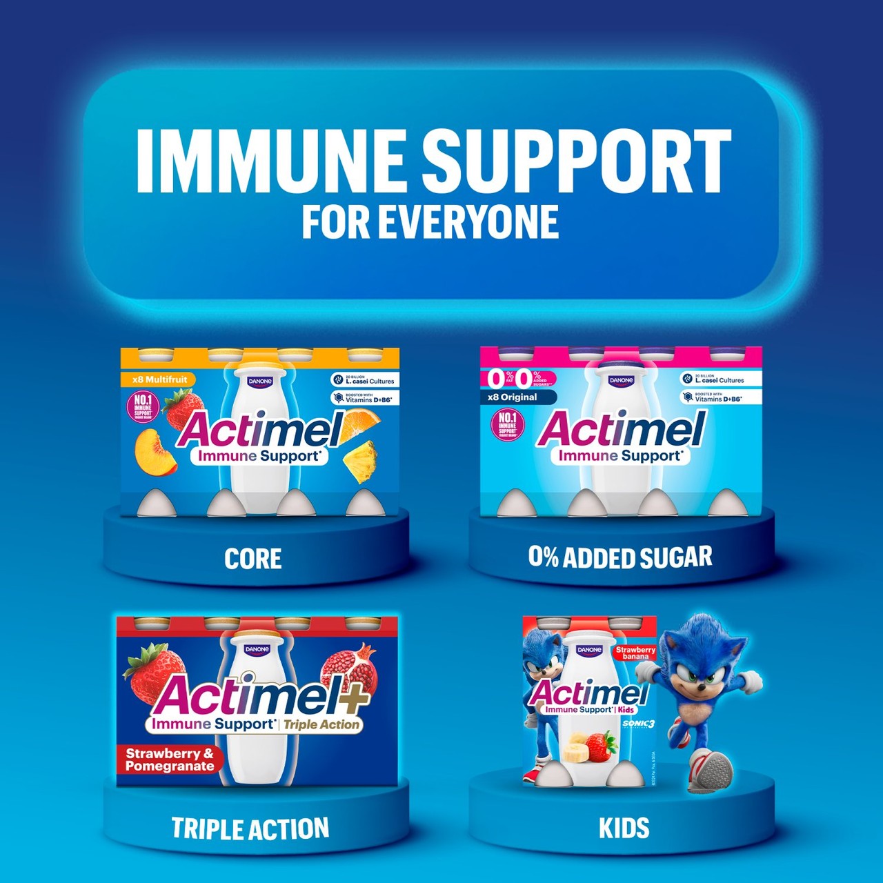 Actimel Original Fat Free Immune Support Yoghurt Drink Multipack - Ocado