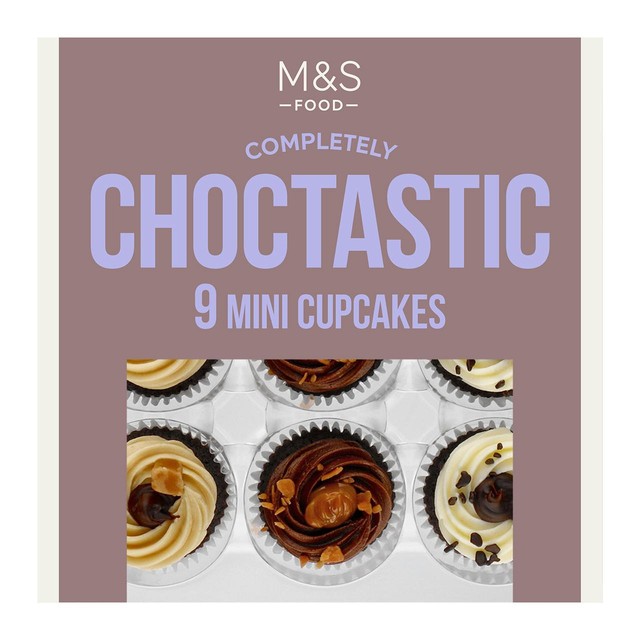 M&S 9 Choctastic Mini Cupcakes Serves 9 - Ocado