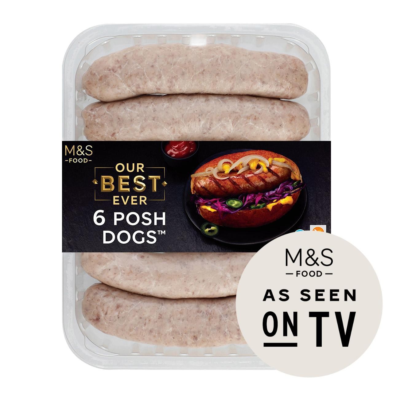 M&S Our Best Ever 6 Posh Dogs - Ocado