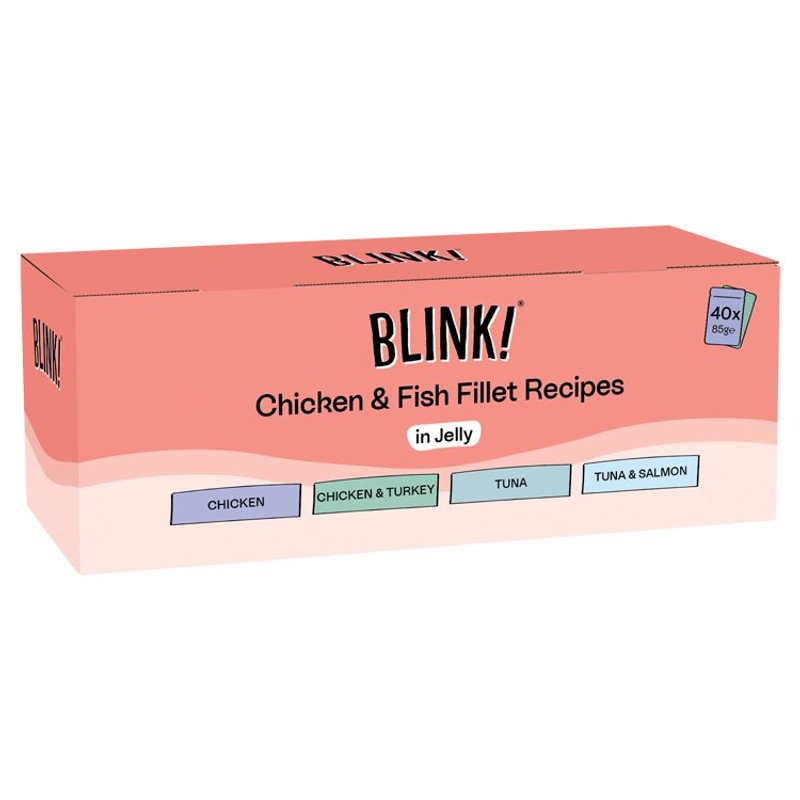 Blink! Blink Chicken & Fish Selection in Jelly Bulk Pack - Ocado