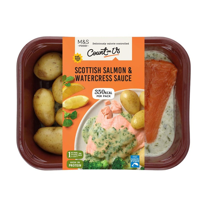 M&S Count On Us Scottish Salmon & Watercress Sauce - Ocado