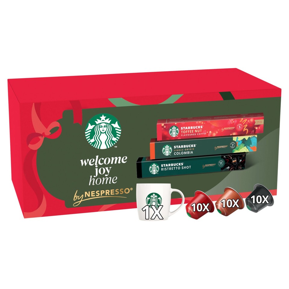 Starbucks by Nespresso Bundle Gift Box 30xCoffee Pods & Gift Mug - Ocado