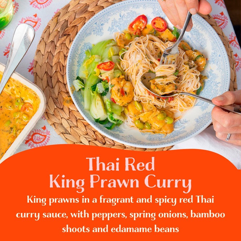 ByRuby Thai Red King Prawn Curry Serves 2 - Ocado