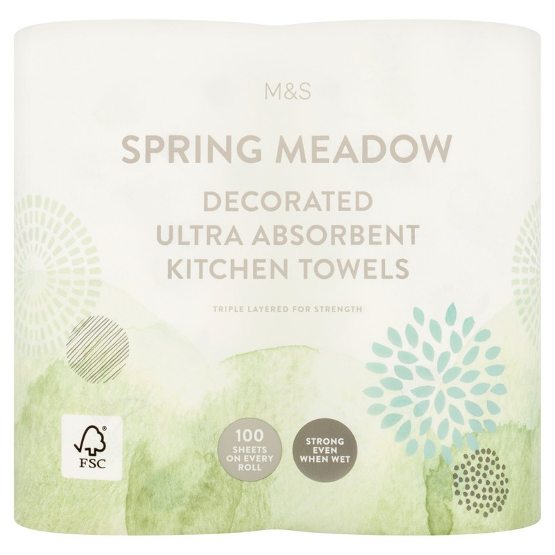 M&S Spring Meadow Ultra Absorbent Kitchen Towels - Ocado