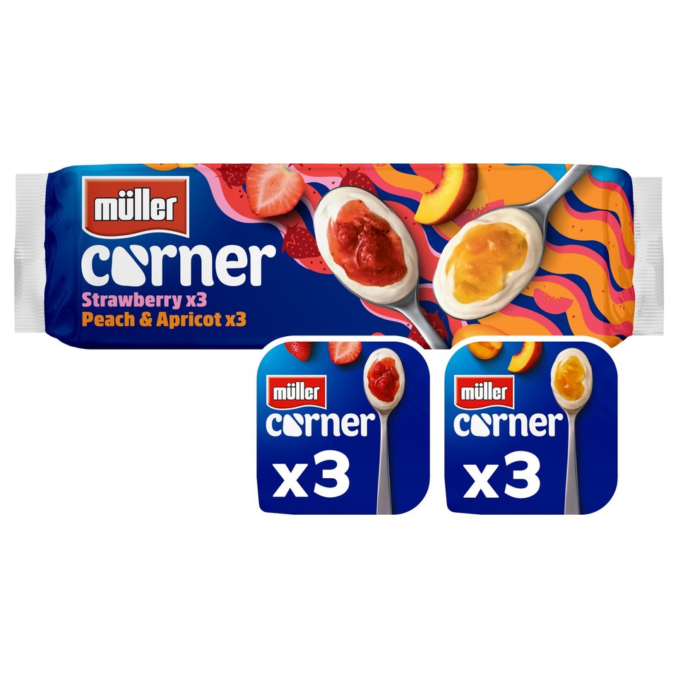 Muller Corner Strawberry and Peach & Apricot Yogurts - Ocado