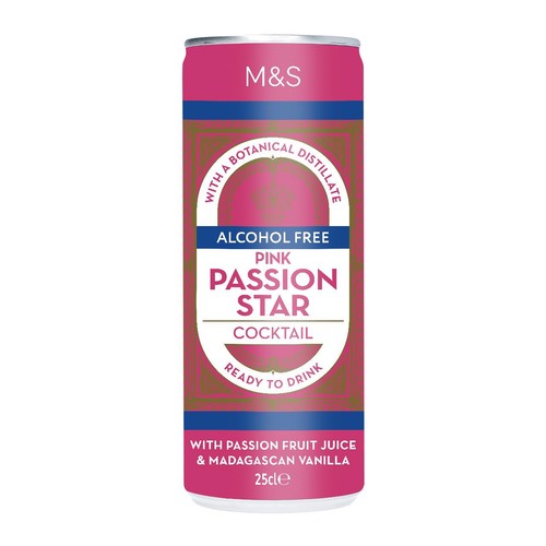 M&S Low Alcohol Pink Passion Star Cocktail - Ocado