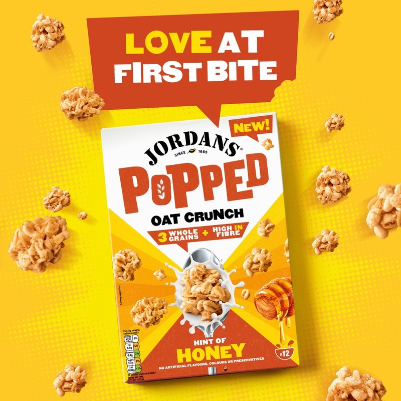Jordans Popped Oat Crunch Hint of Honey Breakfast Cereal - Ocado