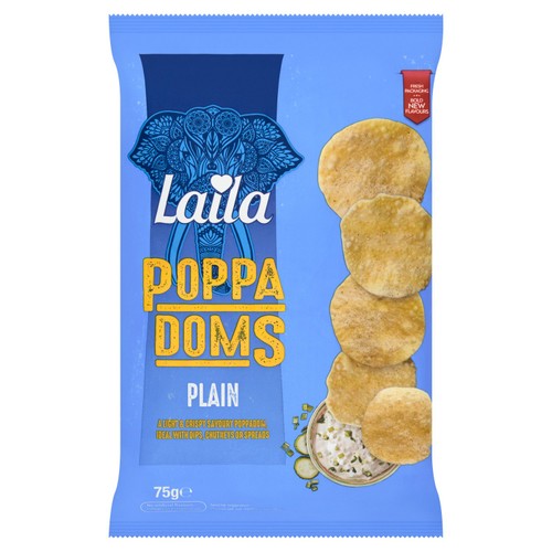 Laila Mini Poppadoms Plain - Ocado