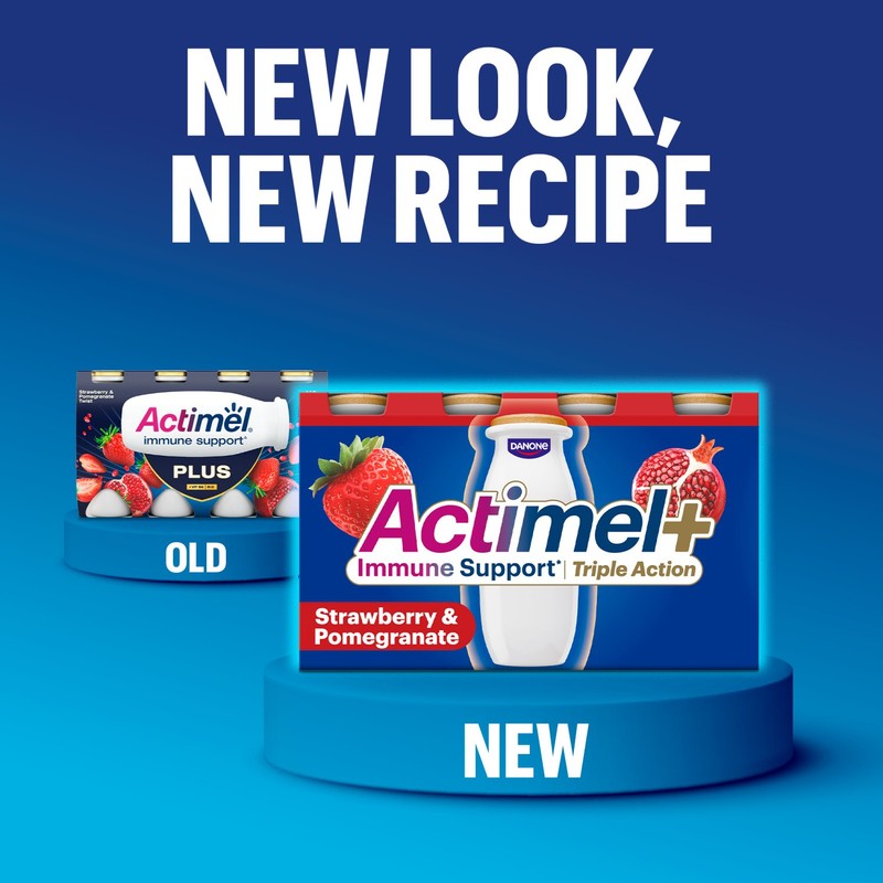 Actimel Triple Action 100% Vitamin D Blackberry & Blueberry Yoghurt ...