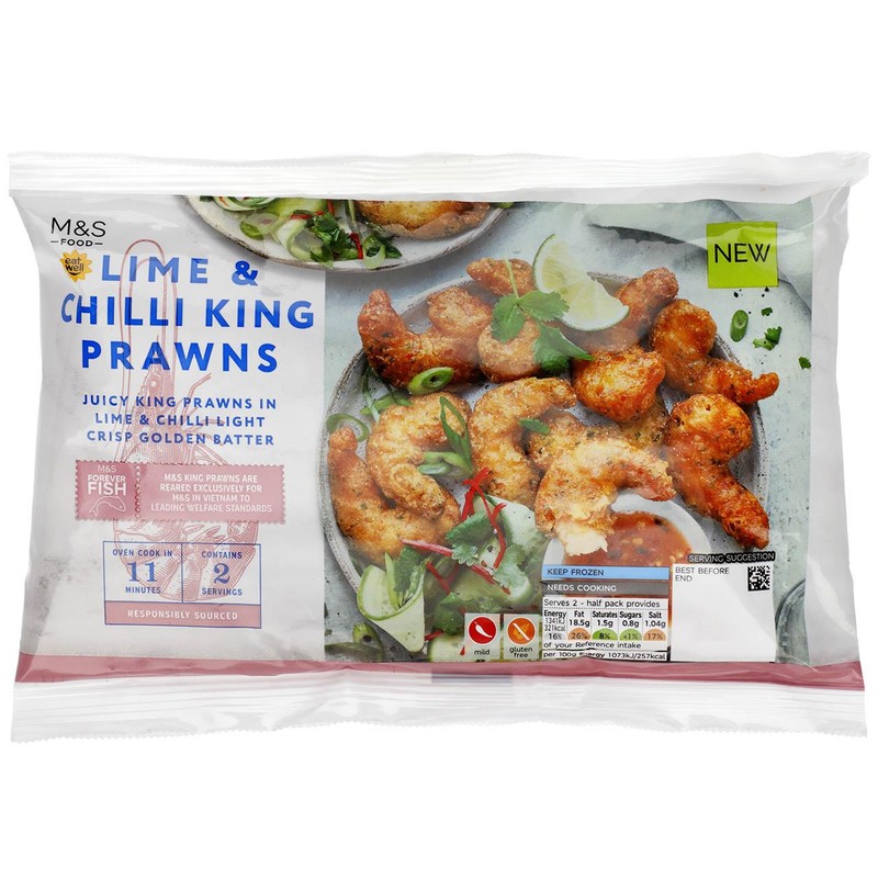 M&S Lime & Chilli King Prawns Frozen - Ocado