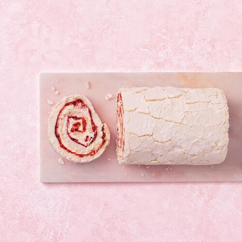 M&S Raspberry & Mascarpone Meringue Roulade Frozen - Ocado
