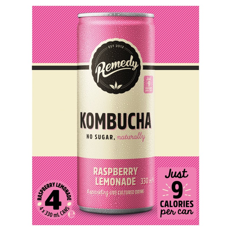 Remedy Kombucha Raspberry Lemonade Multipack - Ocado