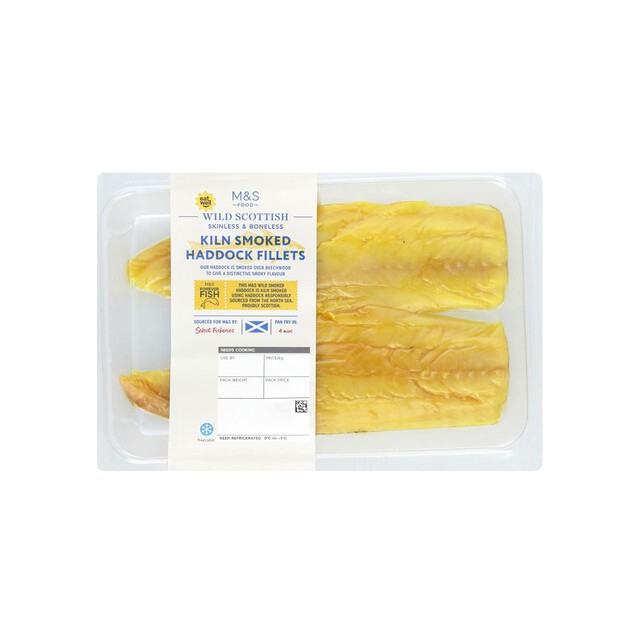 M&S Scottish Smoked Haddock Fillets Skinless & Boneless - Ocado