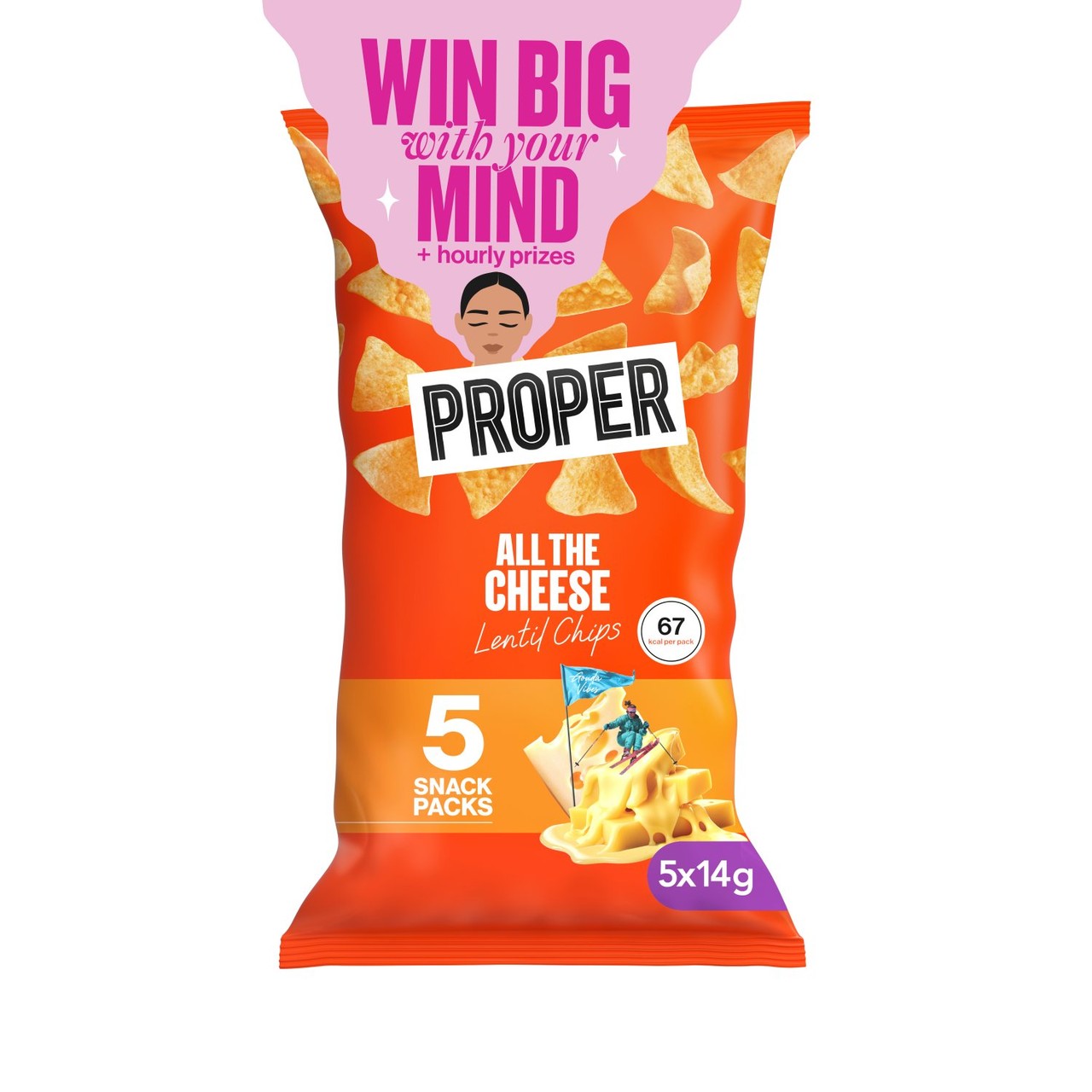 PROPERCHIPS Multipack Chips All the Cheese Lentil Chips - Ocado