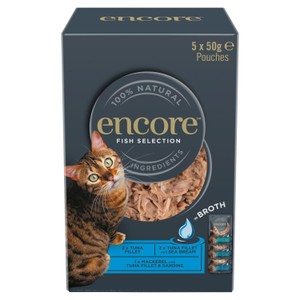 Encore Cat Broth Pouch Fish Selection - Ocado