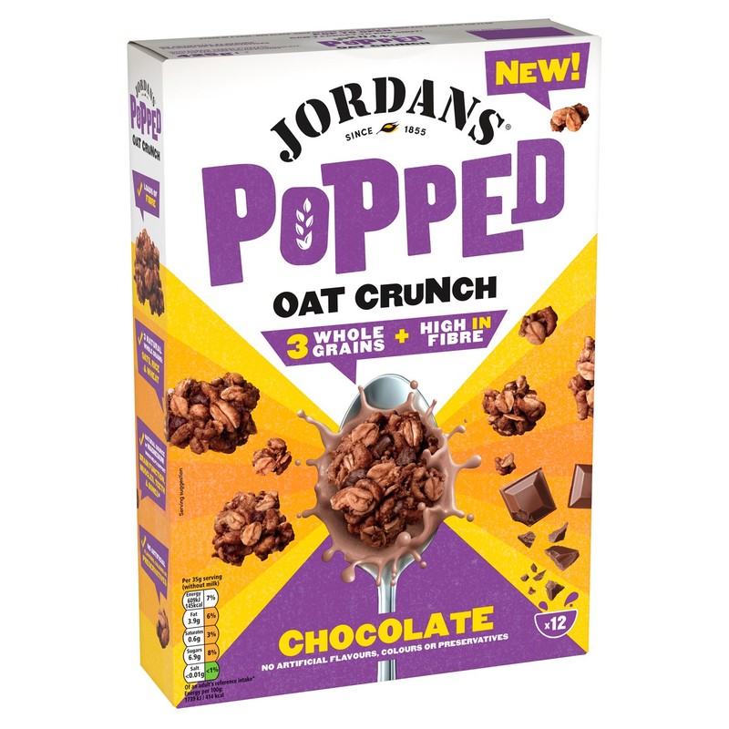 Jordans Popped Oat Crunch Chocolate Breakfast Cereal - Ocado