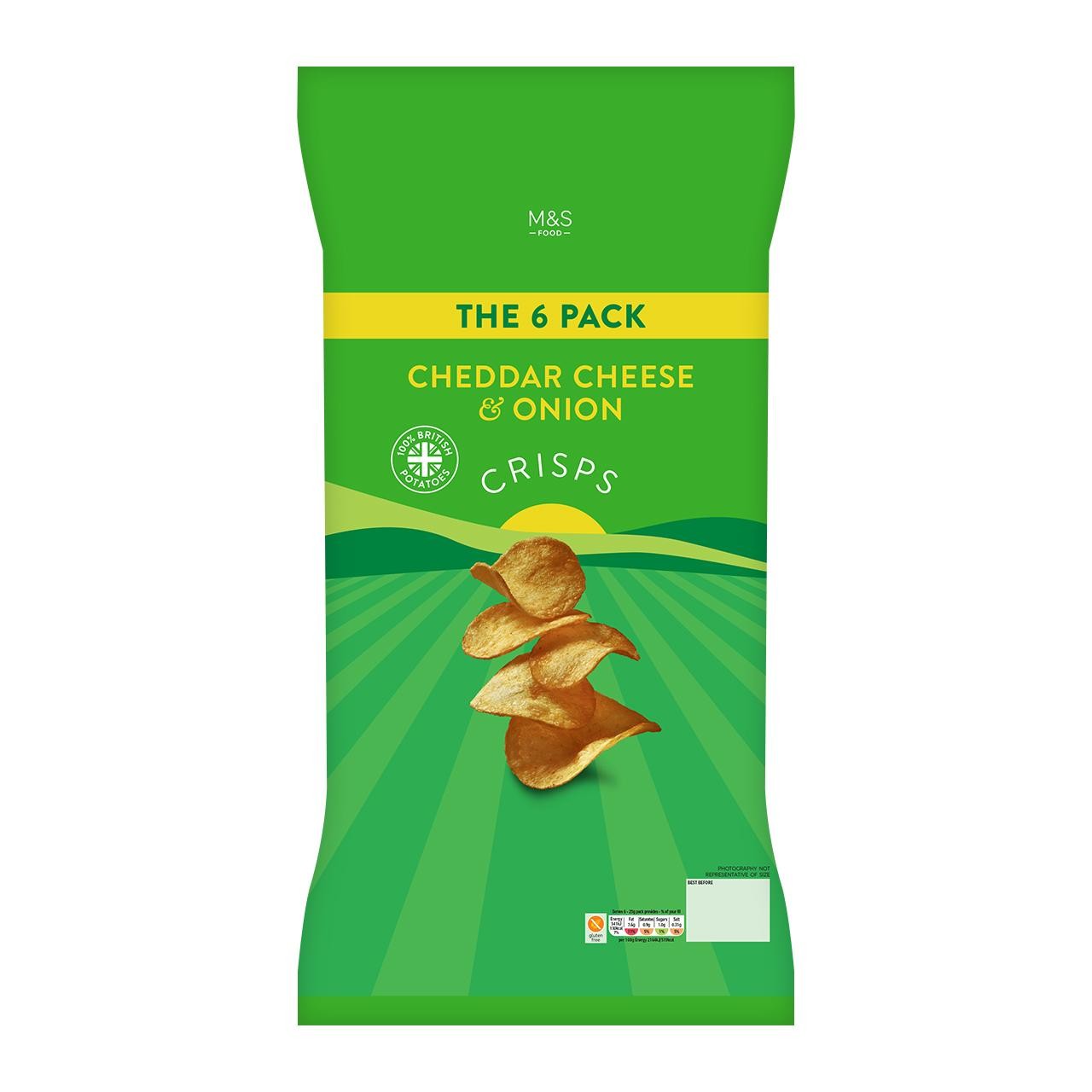 M&S Cheddar Cheese & Onion Crisps Multipack - Ocado